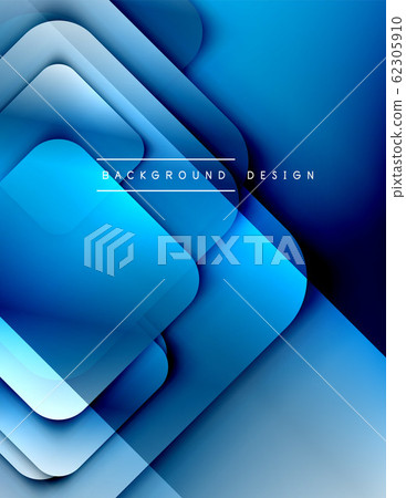 Rounded squares shapes composition geometric... - Stock Illustration ...