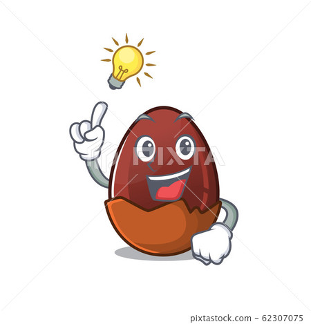 a clever chocolate egg cartoon character style... - Stock Illustration ...