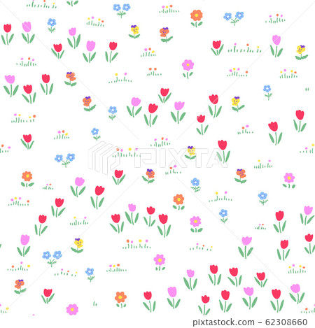 Flower field pattern - Stock Illustration [62308660] - PIXTA