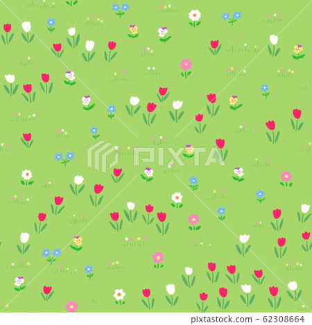 Flower field pattern - Stock Illustration [62308664] - PIXTA