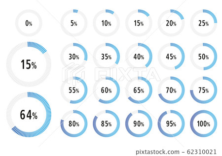 Set of 0-100 Percentage diagram ready to use - Stock Illustration ...