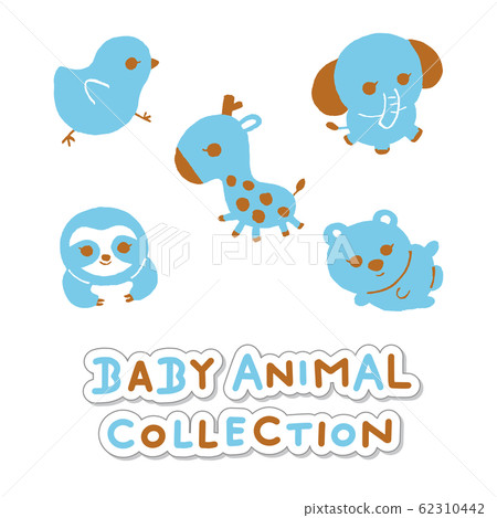 Aka's Animal Character Light Blue Version - Stock Illustration ...