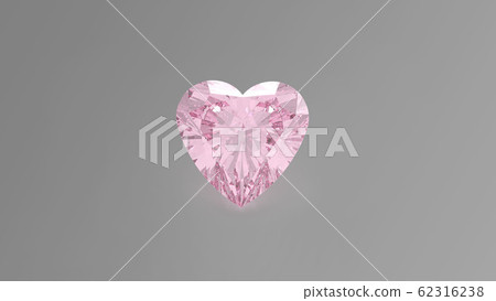 Pink diamond heart CG - Stock Illustration [62316238] - PIXTA