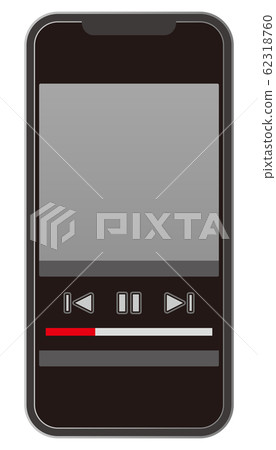 Smartphone video playback screen - Stock Illustration [62318760] - PIXTA