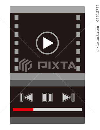Smartphone video playback screen - Stock Illustration [62318773] - PIXTA