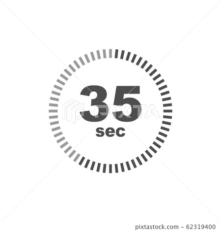 Timer 35 sec icon. Simple design. Vector eps10 - Stock Illustration ...