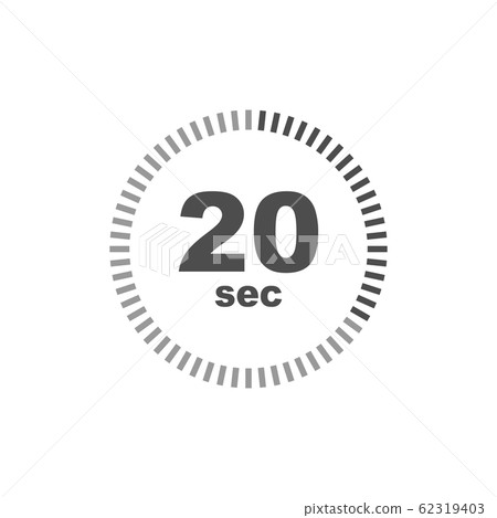 Timer 20 sec icon. Simple design. Vector eps10 - Stock Illustration ...