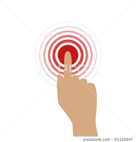 hand touch symbol icon on white background - Stock Illustration ...