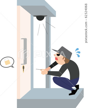 Picking thieves notice security cameras Pattern 4 - Stock Illustration ...
