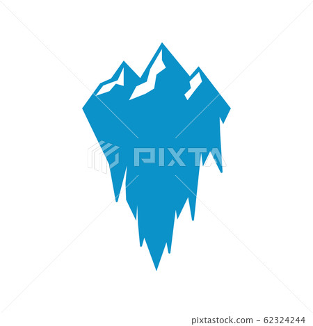 Ice mountain icon design template vector isolated - Stock Illustration ...