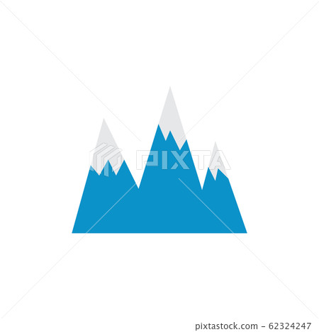 Ice mountain icon design template vector isolated - Stock Illustration ...