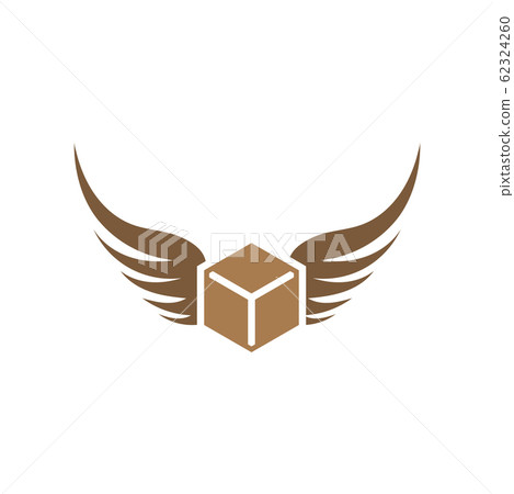 Flying box icon design template vector isolated - Stock Illustration ...