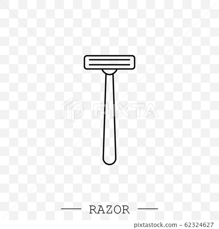 razor vector line, linear icon. Shaving men... - Stock Illustration ...