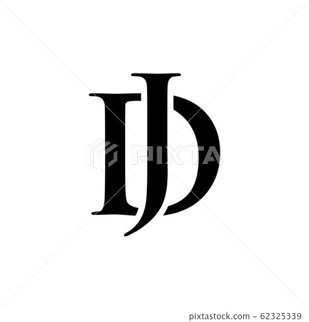 Initial dj alphabet logo design template vector - Stock Illustration ...
