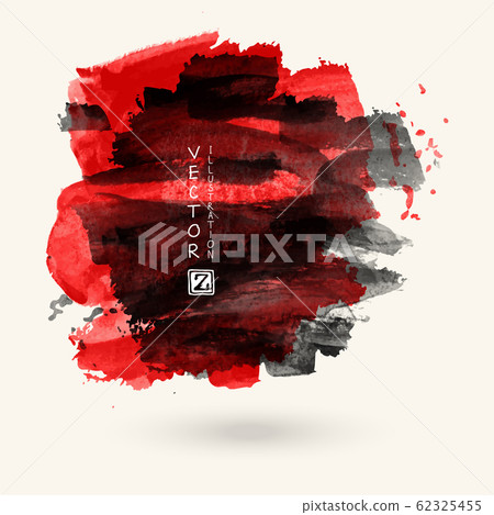 Red and black ink paint spots. Drops texture - Stock Illustration ...