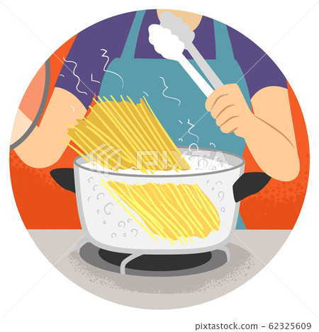 Hand Kitchen Verb Boil Illustration - Stock Illustration [62325609] - PIXTA