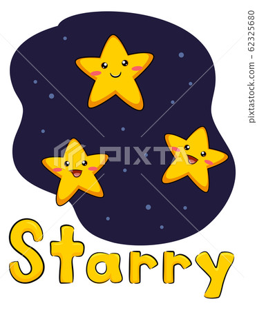 Mascot Stars Weather Starry Illustration - Stock Illustration [62325680 ...