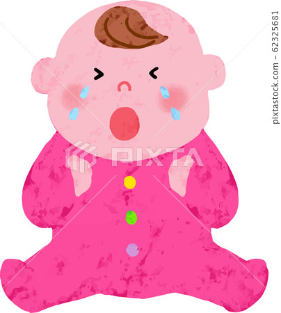 Baby crying crayons - Stock Illustration [62325681] - PIXTA