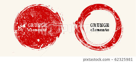 Set of grunge vector round and circle. Grunge - Stock Illustration ...