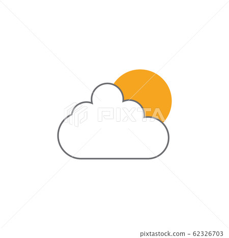 Sun cloud icon design template vector isolated-插圖素材 [62326703] - PIXTA圖庫