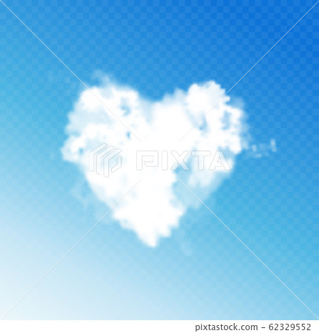 Realistic cloud heart. Vector - Stock Illustration [62329552] - PIXTA