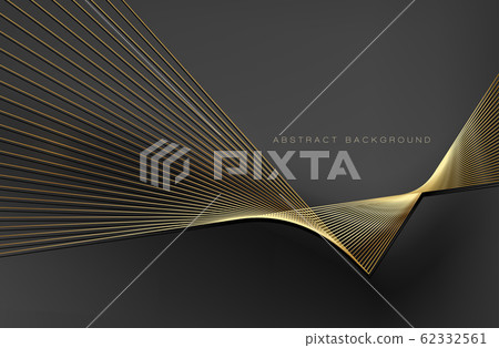 Abstract vector background, gold line for... - Stock Illustration ...