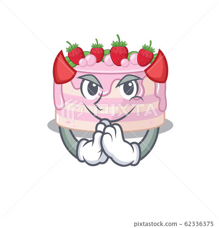 Devil strawberry cake Cartoon in character design-插圖素材 [62336375] - PIXTA圖庫