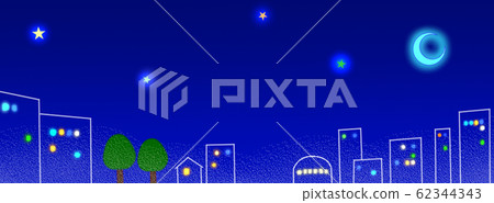 Night sky header - Stock Illustration [62344343] - PIXTA