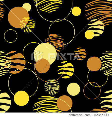 Seamless pattern. Golden circle geometry in modern - Stock Illustration ...