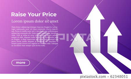 Rise Your Price - Web Template in Trendy Colors. - Stock Illustration ...