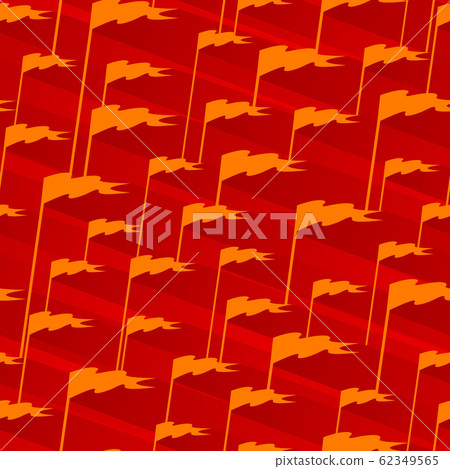 Seamless abstract background with orange flags...-插圖素材 [62349565] - PIXTA圖庫