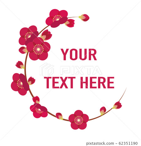 Ume, Ume, Flower, Circle, Frame - Stock Illustration [62351190] - PIXTA