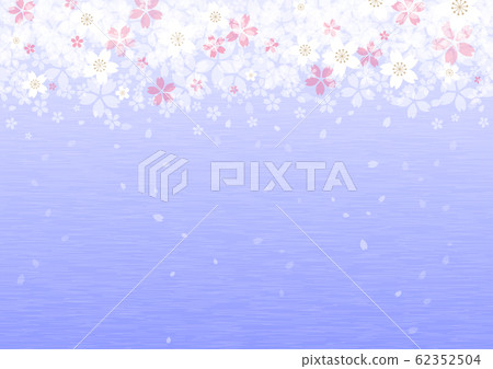 Sakura illustration background image (horizontal) - Stock Illustration ...