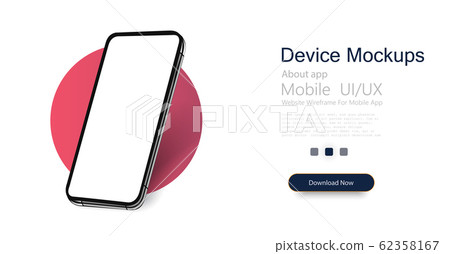 Smartphone frame less blank screen, rotated... - Stock Illustration [62358167] - PIXTA