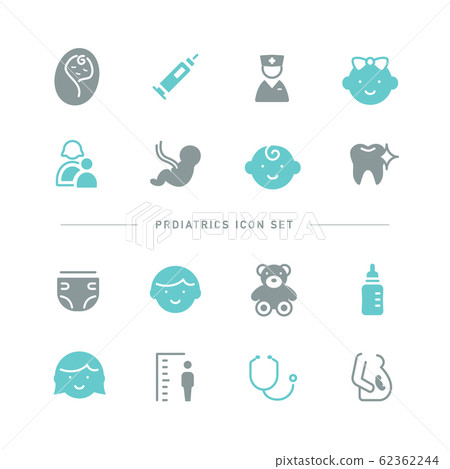 Pediatrics icon set - Stock Illustration [62362244] - PIXTA