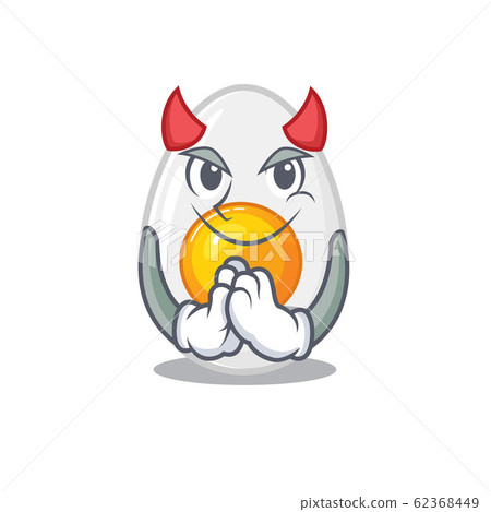 Devil boiled egg Cartoon in character design - Stock Illustration ...