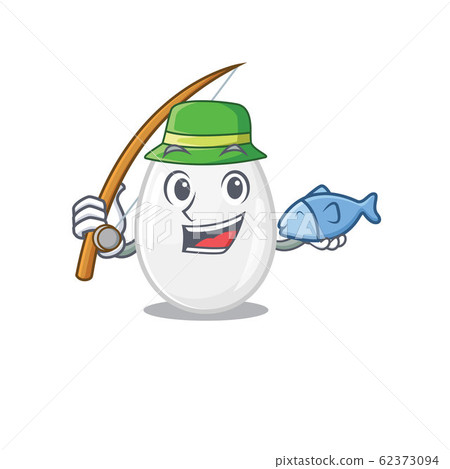 A Picture of happy Fishing white egg design - Stock Illustration ...