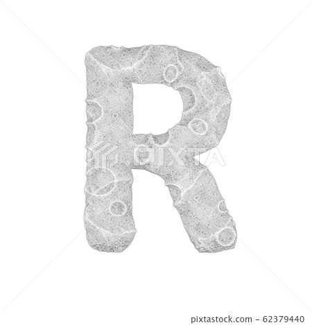 Moon stylized Letter "R" - on white background - - Stock Illustration ...