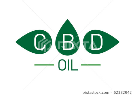 CBD product logo. Cannabidiol, hemp oil icon. - Stock Illustration ...
