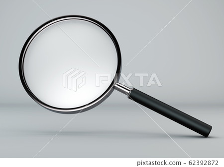 Magnifying glass over gray background. - Stock Illustration [62392872 ...