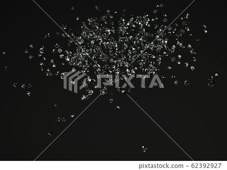 Scattering of diamonds on dark background. - Stock Illustration ...