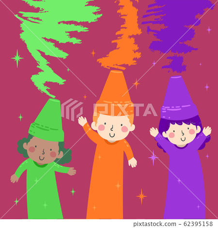 Kids Crayons Secondary Colors Illustration - Stock Illustration ...
