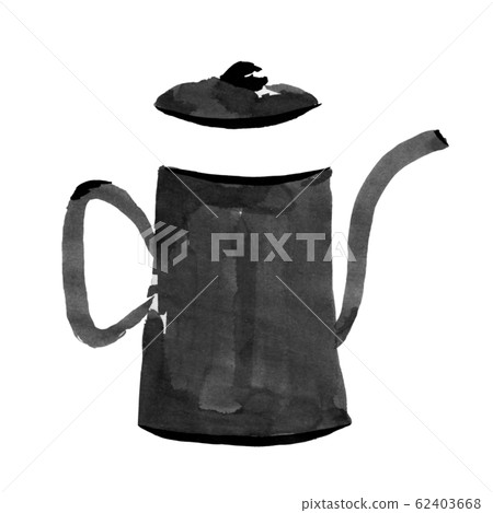 Boiling pot (ink hand-painted illustration) - Stock Illustration ...