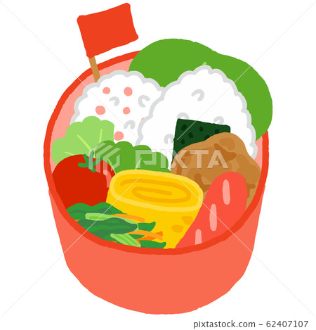 Round lunch box rice ball - Stock Illustration [62407107] - PIXTA