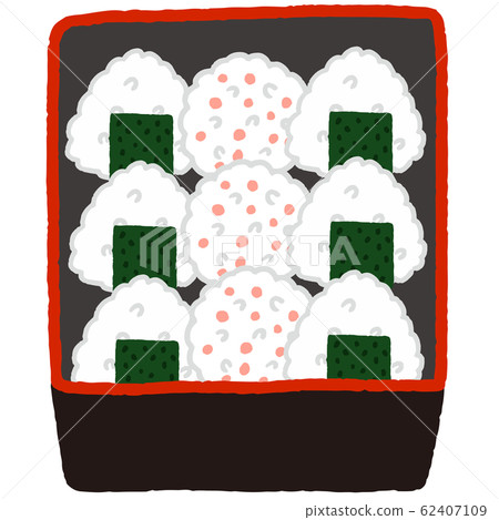 Lunch box rice balls - Stock Illustration [62407109] - PIXTA