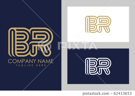 B and R combination Lines Letter Logo Creative... - Stock Illustration ...