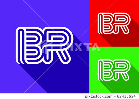 B and R combination Lines Letter Logo Creative... - Stock Illustration ...