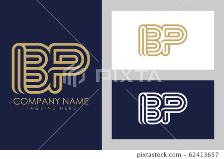 B and P combination Lines Letter Logo Creative... - Stock Illustration ...