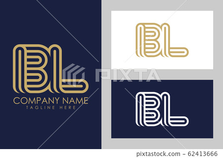 B and L combination Lines Letter Logo Creative... - Stock Illustration ...