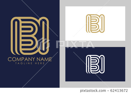 B and I combination Lines Letter Logo Creative... - Stock Illustration ...